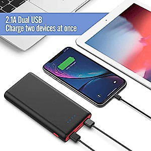 Portable Charger Power Bank 25800mAh, Ultra-High Capacity Fast Phone Charging with Newest Intelligent Controlling IC, 2 USB Port External Cell Phone Battery Pack Compatible with iPhone,Android etc