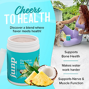 JUNP Electrolytes Powder No Sugar No Carbs – Pina Colada Coconut Pineapple Keto Electrolyte Drink Mix - Potassium & Salt Hydration Powder Electrolytes - Zero Calorie Sugar Free Electrolyte Powder 90ct