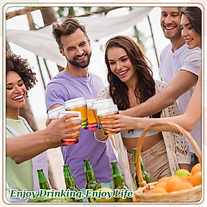 Set of 12 Colorful Drinking Glasses 11 oz Colored Glass Cups with Heavy Weighted Base Multi Colored Cocktail Glasses Stemless Wine Glass Tumbler for Beer Water Whiskey Iced Coffee Juice Smoothie