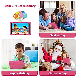 LVILLE 8 inch Kids Tablet,Android 10 Kids Tablet,Parental Control Tablet for Kids,4000 mAh,32GB ROM 2GB RAM,Dual Cameras,Toddler Tablet with Shockproof Case