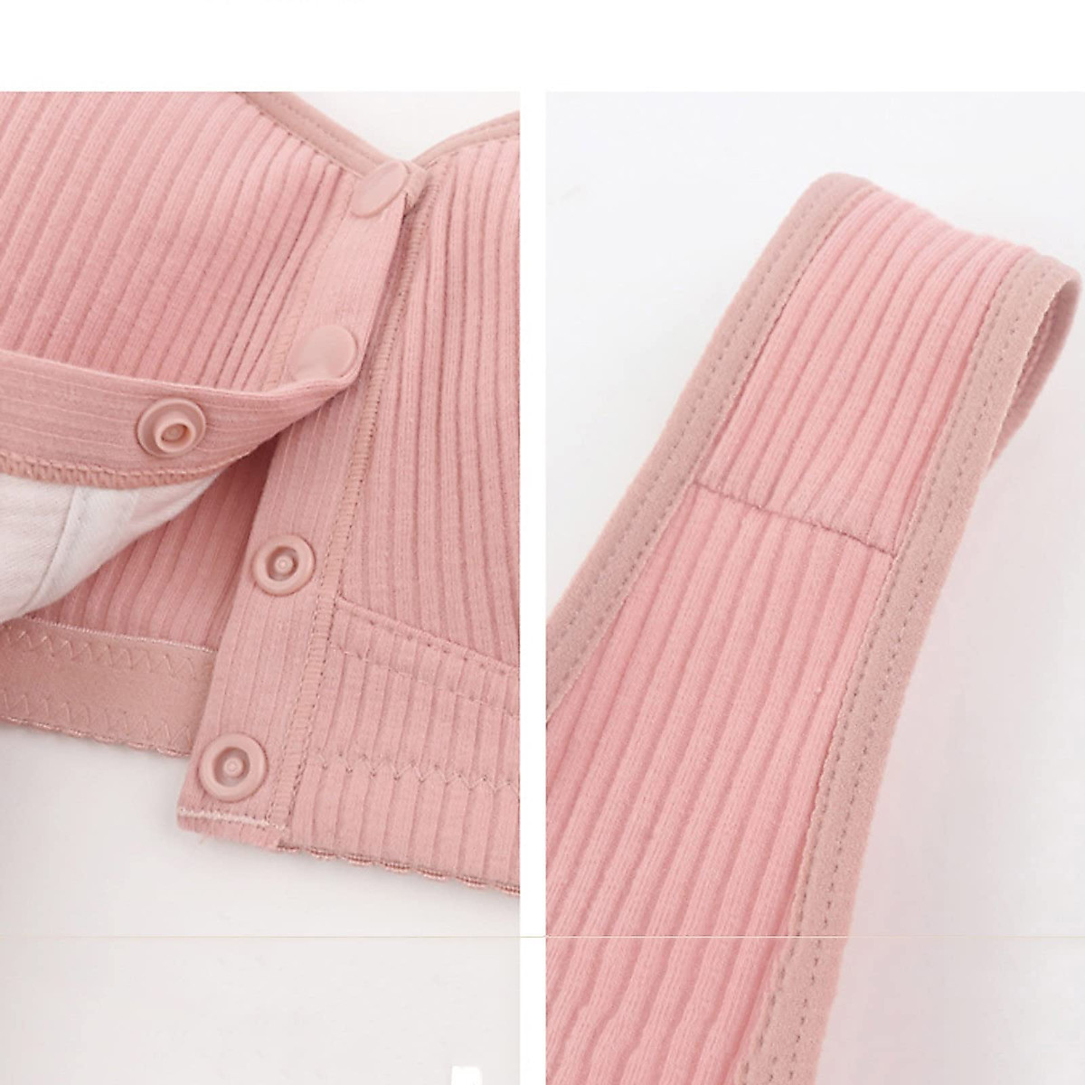 Deals of Day Mastectomy Bra with Pockets for Breast Prosthesis Women Daily Bra Front Closure Wireless Post-Surgery Bra High Support Bra Convenient Front Button Bra Everyday Sleep Bras Pink 5XL