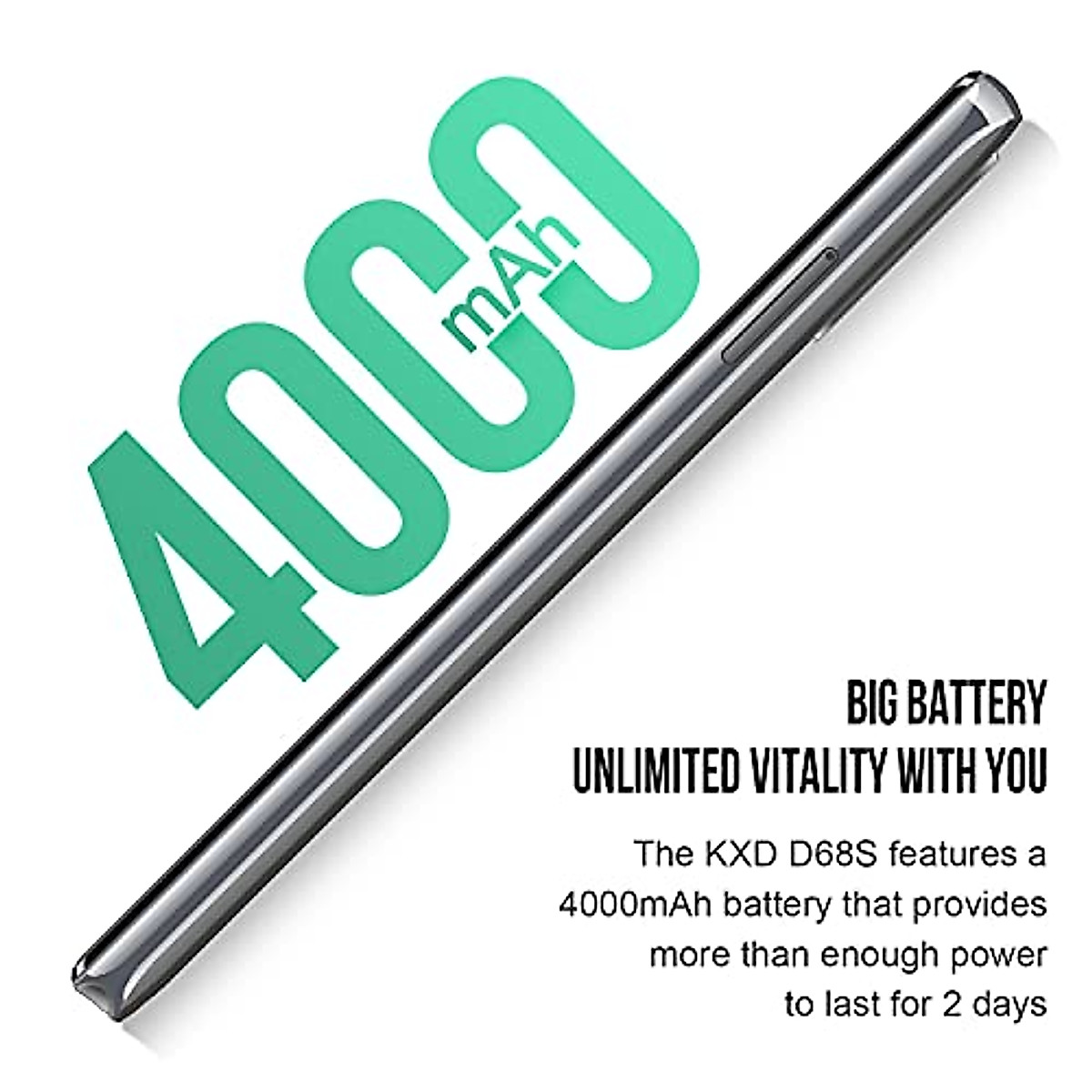 KXD D68S Smartphone Unlocked | 4000mAh Battery | 6.088” Full-Screen Display | 32GB (128GB Extended) | 8MP Dual Camera | Dual SIM Card Cell Phone | Black