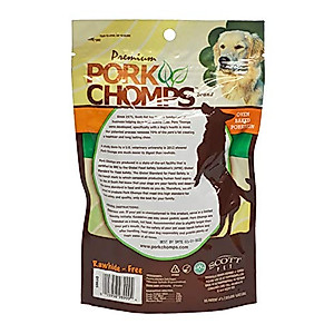 Pork Chomps Baked Pork Skin Dog Chews, 5-inch Mini Twists, Real Chicken Wrap, 12 Count