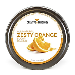 The Spice Lab Zesty Orange Sugar Glass Cocktail Rimmer for Martinis & Margaritas - Great Orange Sugar Margarita Rimmer- Gluten Free Non-GMO No MSG All Natural Brand - Rim Sugar for Cocktails