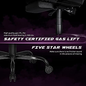 Homall Gaming Chair Computer Office Chair Ergonomic Desk Chair with Footrest Racing Executive Swivel Chair Adjustable Rolling Task Chair (Purple)