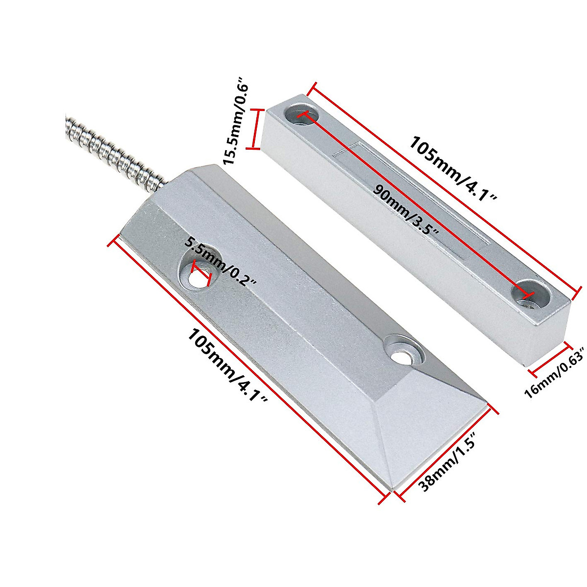Dahszhi Home Security Wired Rolling Door Contact Magnetic Reed Switch Alarm