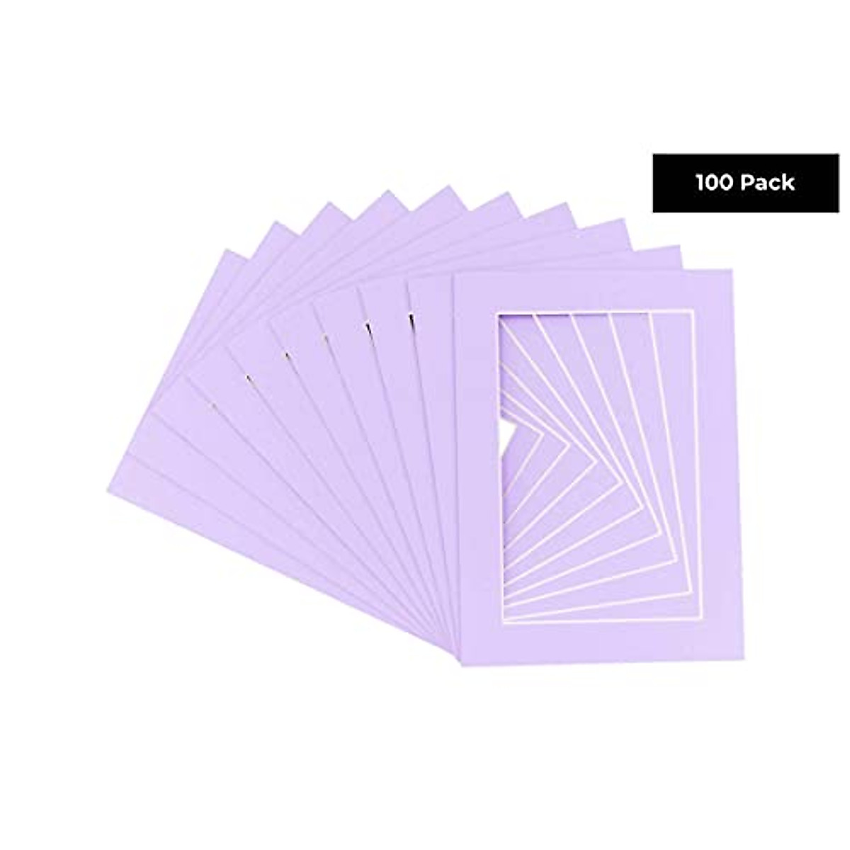 8.5x11 Mat for 11x17 Frame - Precut Mat Board Acid-Free Light Purple 8.5x11 Photo Matte For a 11x17 Picture Frame, Premium Matboard for Family Photos, Show Kits, Art, Picture Framing, Pack of 100 Mats