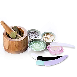 Mini Makeup Mask Spatula Multi-colored Disposable Curved Cosmetic Spatula Scoop 100 Pcs.