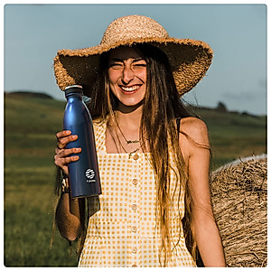 Fjbottle Stainless Steel Insulated Water Bottles -34oz/1000ml Sports Water Bottle Keep Carbonated Drink Cold 24H and Hot 12H for kids,Women,Men Leisure Home Water Bottles