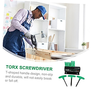 VILLCASE 1 Set star iron suite plum bossom handle tools for T-shaped Screwdriver screwdriver Repair Tool hand tools 45# steel precision screwdriver Screwdriver repair wrench