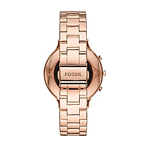 Fossil Women's 42mm Charter Stainless Steel Hybrid HR Smart Watch, Color: Rose Gold Glitz (Model: FTW7012)