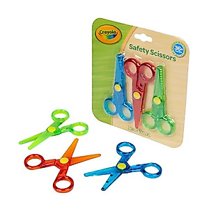 Crayola My First Safety Scissors, Toddler Art Supplies, 3ct