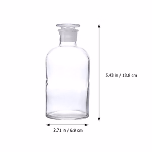 TEHAUX 1pc Reagent Bottle Sample Bottle Chemicals Bottle Sample Sealing Bottle Chemicals Glass Bottle