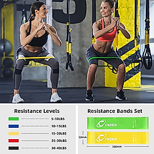 Resistance Bands for Working Out,Set of 5 Resistance Loop Exercise Bands,Elastic Workout Bands for Women and Man Home Gym Yoga Strength Training Exercise Equipment Essentials Fitness Accessories