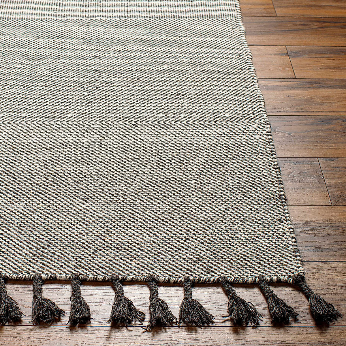 Hauteloom Abhay Wool Living Room, Bedroom Area Rug - Bohemian, Transitional - Light Gray, Taupe, Multi Brown - 8' x 10'