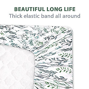 Baby Car Seat Cover & Crib Sheet, Green Leaf