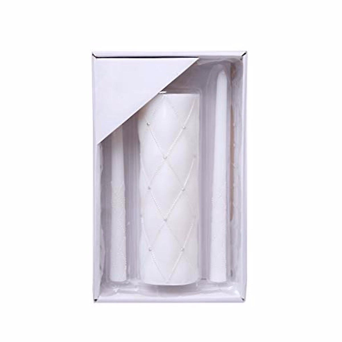 Hosley 11.5" High White Wedding Unity Candle Set. Great for Weddings Party Special Events and Emergency Lighting Reiki Spa Meditation. W5