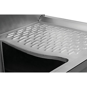 Kratos Commercial Restaurant Sink, 2 Bowl Underbar Compartment Sink w/Faucet and Right Drainboard - 36"x18.75" (29N-116)