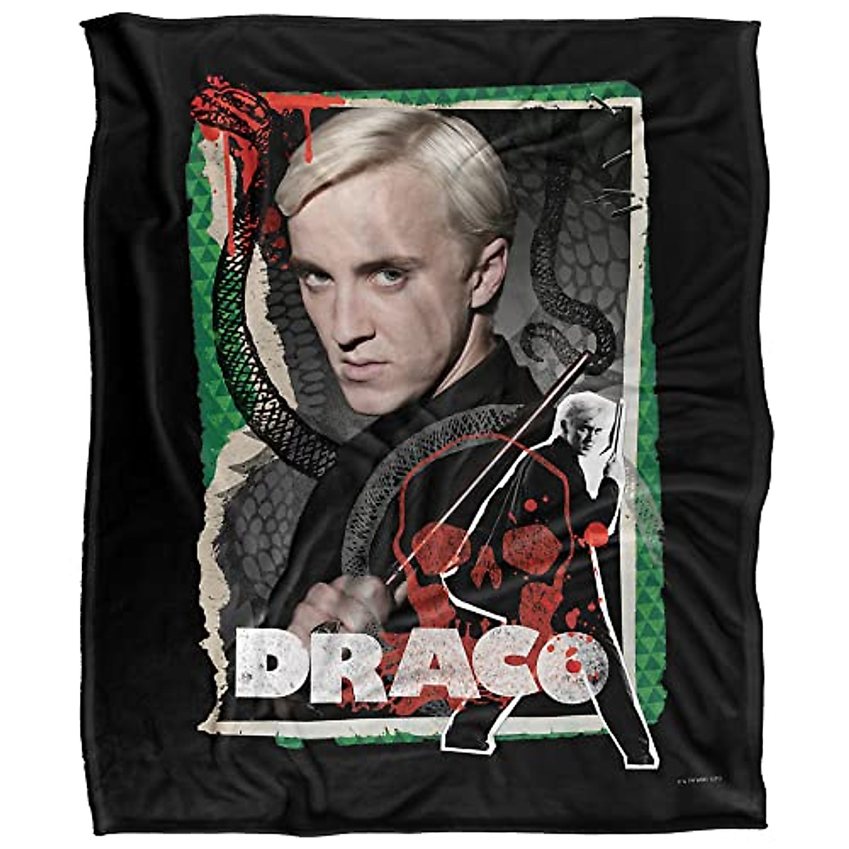 Harry Potter Draco Malfoy Photo Collage Officially Licensed Silky Touch Super Soft Throw Blanket 50" x 60"