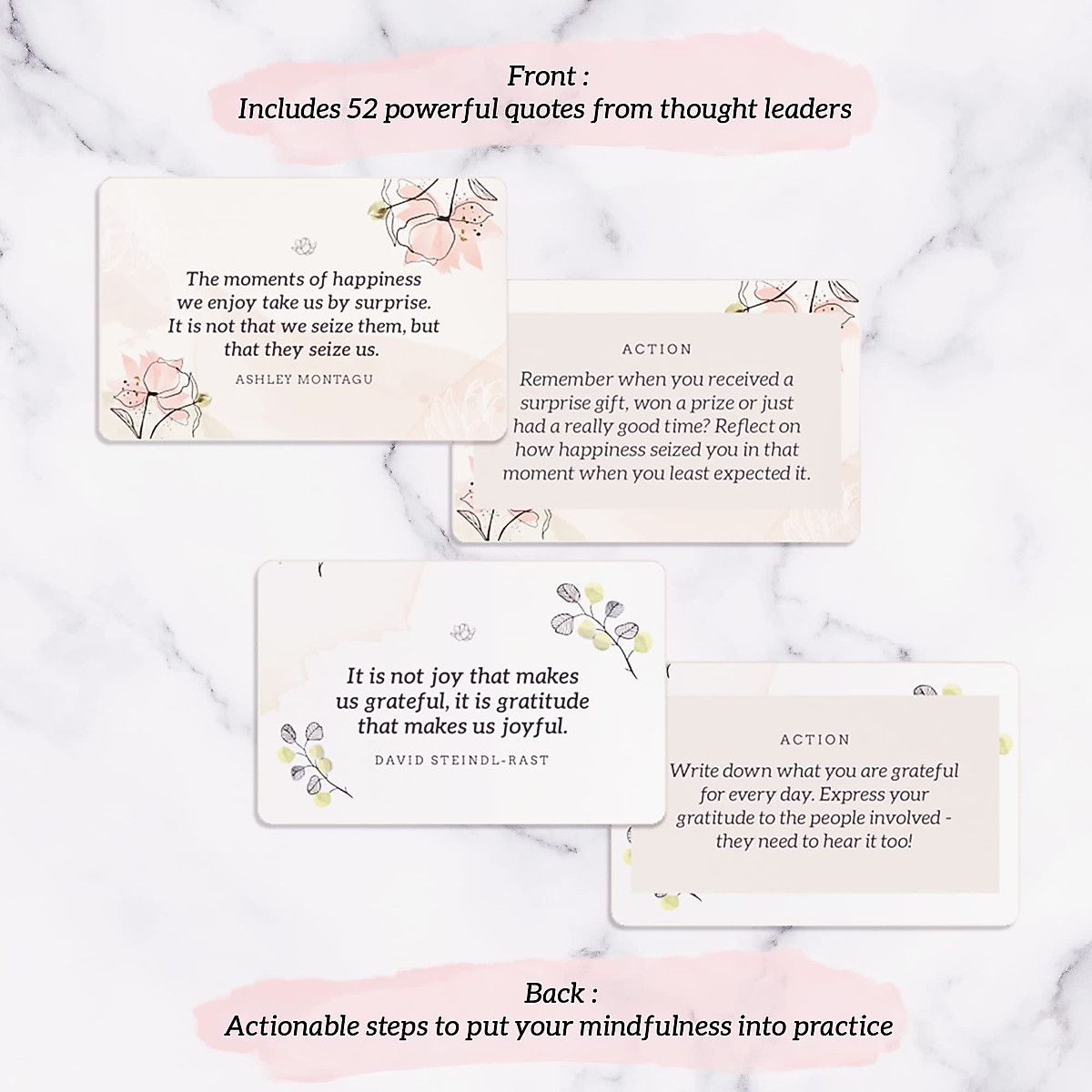 MESMOS Webcam Cover Slide Cute Plants and Mindfulness Self Care Cards - Great Stocking Fillers