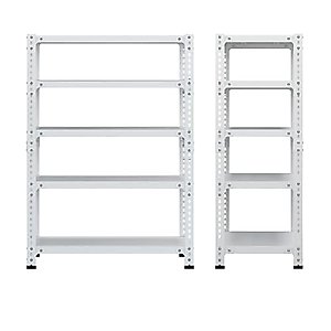 JINLIFORTOY Household Storage Rack, Adjustable Display Rack, Basement Balcony Storage Rack, Carbon Steel Storage Rack (White, 47.2 * 15.7 * 70.8in)