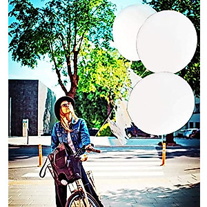 5pcs Large White Balloons Giant 36 Inch Big White Balloons Jumbo Latex White Balloon for Wedding Birthday Baby Shower Carnival Party New Year's Day Decorations