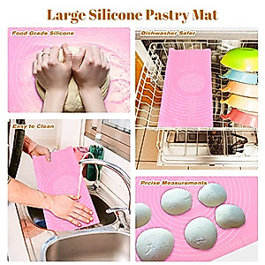 Bread Proofing Basket, ELVASEN 9" Round & 9.8" Oval Bread Making Tools Set of 2 - Bread Making Kit Include Bread Proofing Baskets, Linen Cloth Liner, Scraper, Basting Brush