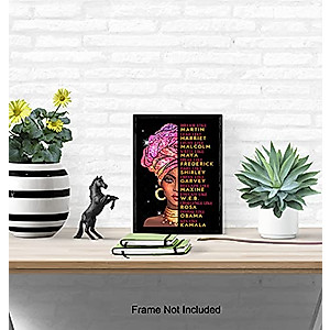 Inspirational Black Art - African American Women, Girls - African American Wall Art - Encouraging Wall Decor - Motivational Encouragement Gifts - Uplifting Inspiring Wall Decor - Positive Affirmations
