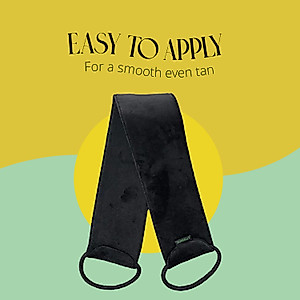 Skinerals Back Lotion & Applicator Mitt Band, Easy-Reach, Flexible Microfiber Design for Seamless Full Back Coverage, Durable, Washable - Essential Self Tanner for an Even Tan, Black