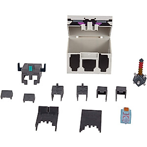 Mattel Minecraft Dungeons Battle Chest with Accessories, Action and Adventure Toy Based on Video Game, for Storytelling Play and Display, Gift for Kids Age 6 and Older