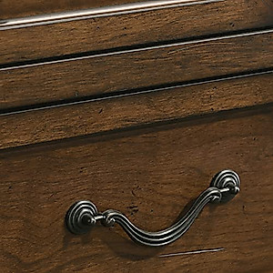 Roundhill Furniture Maderne Traditional Wood 3-Drawer Nightstand, Antique Walnut