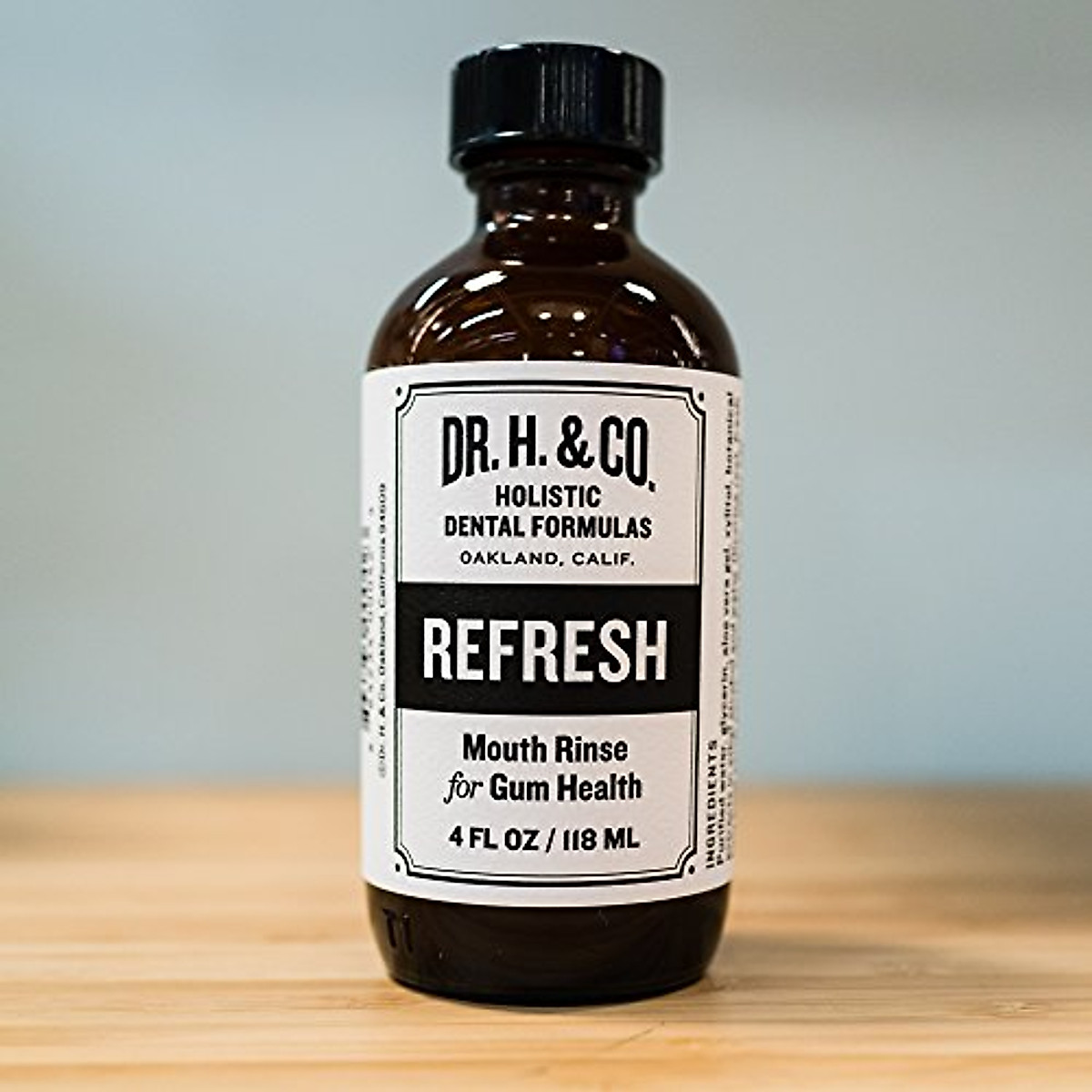 Dr. H. & Co. Dentist Formulated Refresh Mouthwash - All Natural Herbal Mouth Rinse for Healthy Gums and Teeth (4 Fl Oz (Pack of 1))