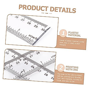 Ciieeo 20pcs Ruler Metric Ruler Clear Ruler Precision Ruler Ruler Plastic Ruler Straight Ruler 12+ Inch Ruler with Inches and Centimeters Clear Plastic Rulers 12 Inch Rulers Bulk