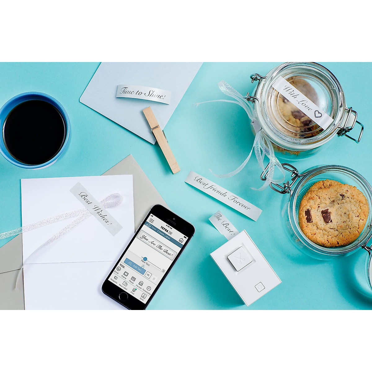 KING JIM TEPRA Lite - Portable Thermal Label Printer from Japan, Easily Operated with a Smartphone