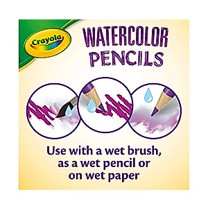Crayola 24ct Watercolor Colored Pencils, Watercolor Paint Alternative, Craft Supplies