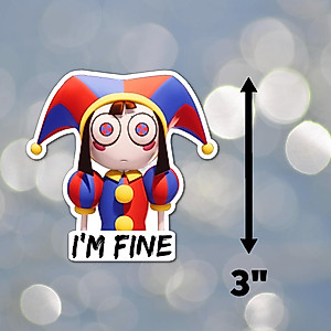 3" Amazing Digital Circus Laminated Laptop Stickers. Sizes in pictures Gift for friends and family perfect for mug tumbler laptop kindle tablet pc and more