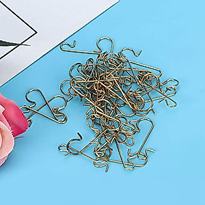 Fdit Mini 1-Inch S Hooks, Metal Hangers Hanging Hooks Multi-Purpose Metal S-Shaped Hooks for DIY Crafts Decoration, Pack of 100(Gold)