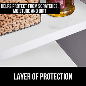 Gorilla Grip Peel and Stick Paper for Book Covers, Countertops, Drawers, Kitchen Cabinets, Shelves, and Crafts, Protective Easy Install Removable Vinyl Adhesive Liners, 11.8 INx20 FT Roll Bright White