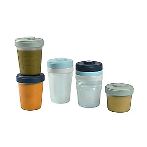 BEABA Clip Containers, Baby Food Storage Containers with Lid, Store Baby Food and Toddler Snacks, Writable Surface, Set of 8 (Large)