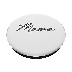 Light Gray White Heart Mama PopSockets Standard PopGrip