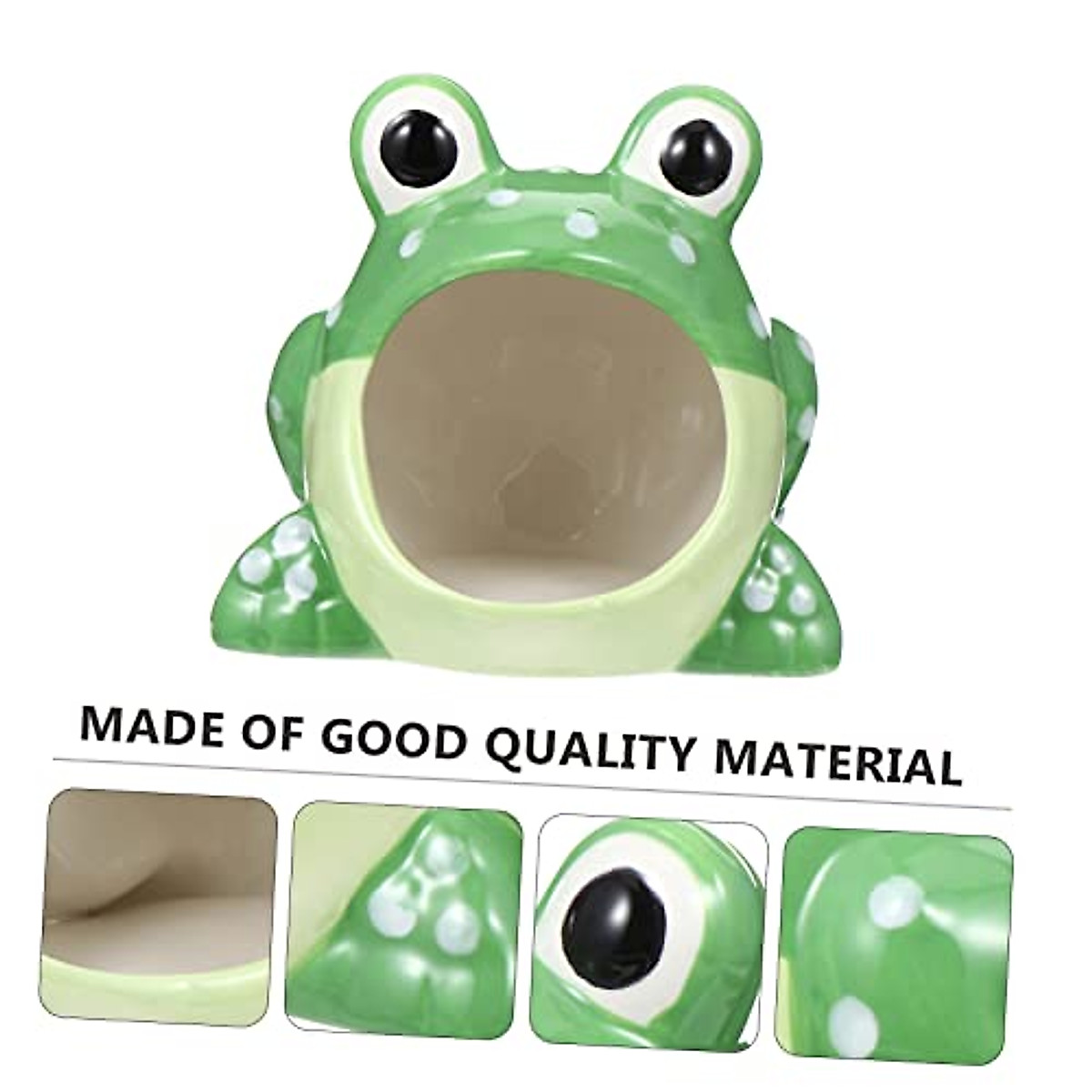 HEALEEP Hamster Cooling nest Hamsters Hideout cave Rat Hammock Chinchilla Hide Small Animal Hamster hut Ceramic Critter Hideout Hamster House Hamster Hideout Luxury Ceramics Coconut Shell