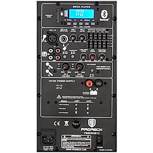 PRORECK Freedom 12 Portable Wireless 12-Inch 500 Watt Powered Dj/PA Speaker Karaoke System with Bluetooth/USB Drive Read/SD Card Reader/FM/Remote Control/Wireless Microphones (12 INCH SPEAKER)