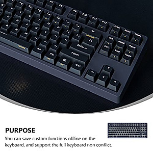 OSALADI RGB Keyboard Mechanical Keyboard Keypad USB Gaming Keyboard 87 Keys Keyboard Combo Cordless Mechanical Keyboard Set for PC Laptop Mechanical Keyboard Mice Mechanical Keyboard