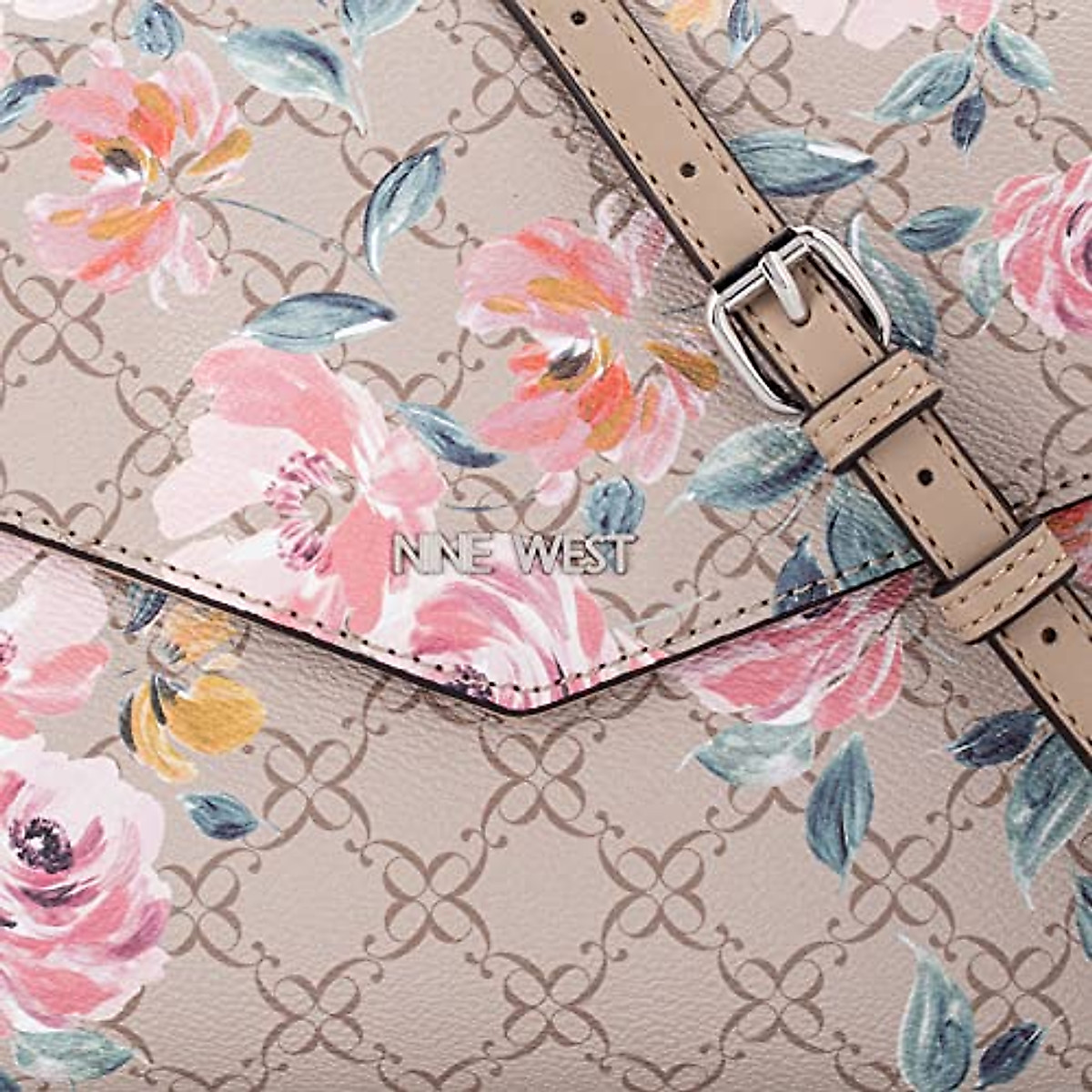 Nine West Golder Top-Handle Mushroom Logo Floral One Size