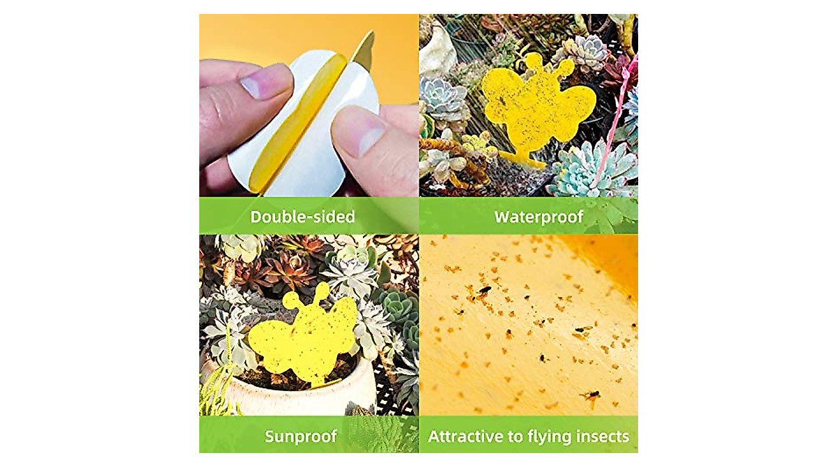 Kensizer 16pcs Yellow Sticky Traps for Effective Insect Control