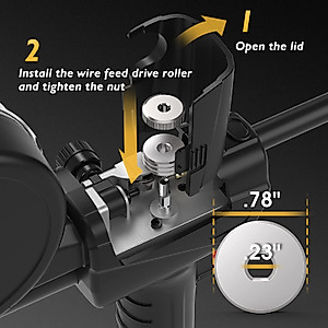 TOOLIOM Spool Gun 150A Aluminum MIG Welding Euro Connection for TOOLIOM TL-250M