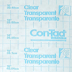 Con-Tact Brand Creative Clear Covering, Versatile and Self-Adhesive Shelf Liner, Semi-Transparent Privacy Film, Protective Clear Vinyl, 18'' x 20', Clear Glossy