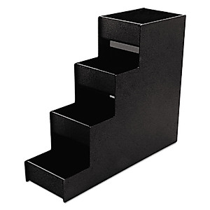 Vertiflex Narrow Condiment Organizer, 4 Shelves, 8 Compartments, 6 x 19 x 15-7/8 Inches, Black (VFC-1916RC)