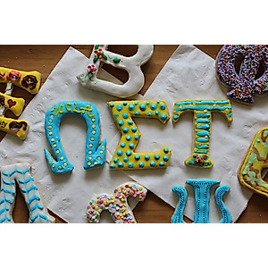 Live Greek, Greek Alphabet Letter Shaped Cookie Cutter, 3 Inches Long, Great Gift, Big Sis/Lil Sis, Fundraising, Parties, Sororities, Fraternities, Panhellenic, Art Stencil - TAU Shape