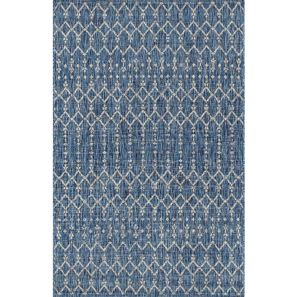 JONATHAN Y SMB108B-3 Ourika Moroccan Geometric Textured Weave Indoor Outdoor -Area Rug, Bohemian, Rustic, Scandinavian Easy-Cleaning,Bedroom,Kitchen,Backyard,Patio,Non Shedding, Navy/Light Gray, 3 X 5